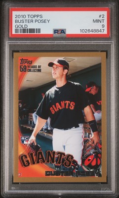 2010 TOPPS GOLD #2 BUSTER POSEY ROOKIE RC 309/2010 PSA 9 | eBay