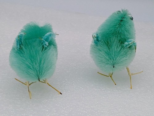 Vintage Easter Cotton Chenille Chicks Chicken Wire Feet And Pipe ...