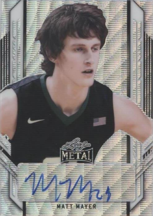 2021-22 Leaf Metal - Portrait Autographs Matt Mayer #PA-MM1 Silver Wave ...