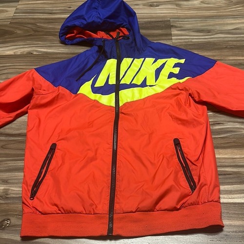 Nike Windrunner Jacket Windbreaker Size Small Red Blue Lime | eBay