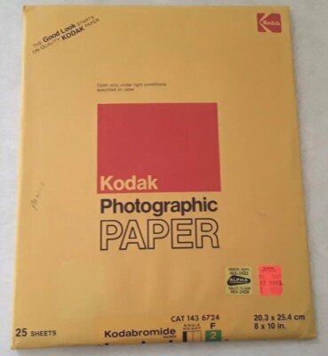* SEALED Kodak Photographic Paper Single Weight Kodabromide F-2 8”x10 ...