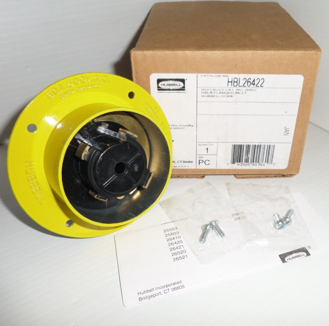 ⭐NEW IN BOX⭐ HUBBELL HBL26422 HUBBELLOCK 60-Amp REVERSE SERVICE ...