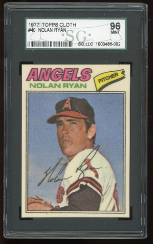 1977 Topps Cloth Sticker #40 Nolan Ryan SGC 96 Mint | eBay