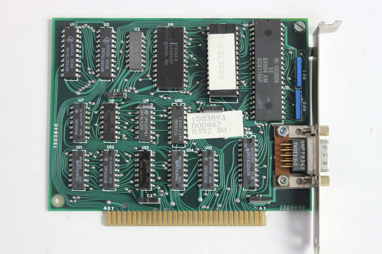 IBM 1503893 1503840 8654376 ISA KEYBOARD TIMER ADAPTER CARD 5271 3270 ...