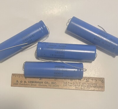 Sprague 6000uf 30v 85*C Electrolytic Axial Capacitors LOT OF 4 | eBay