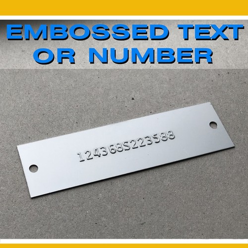 DATA TAG EMBOSSED NUMBER HIN TRAILER BOAT PLATE | eBay