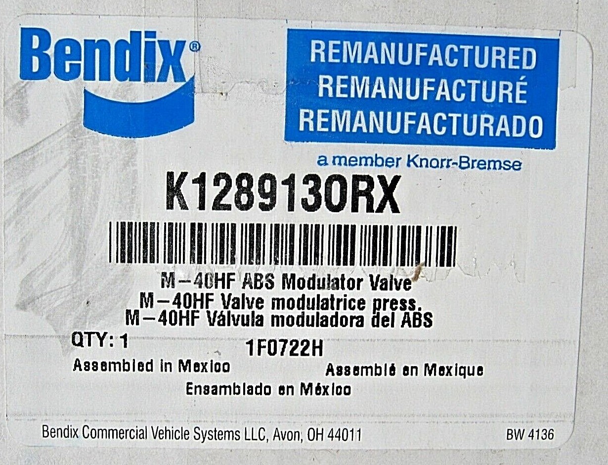 ~ BRAND NEW GENUINE BENDIX ABS ANTILOCK MODULATOR VALVE - K1289130RBXW ...