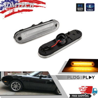 For 90-05 Mazda Miata/MX-5 LED Clear Front Corner Turn Signal Side ...