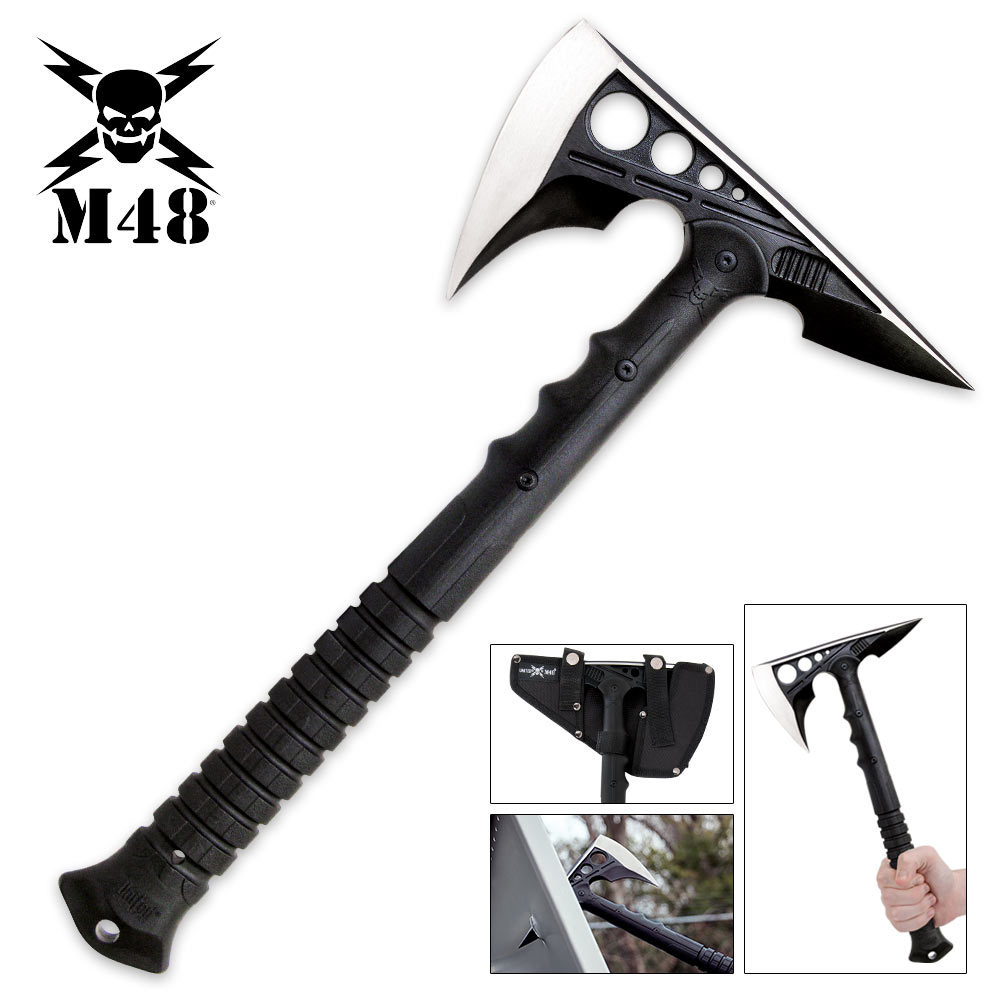 M48 Survival Camping Tomahawk Throwing Axe Battle Hatchet Hunting Knife ...