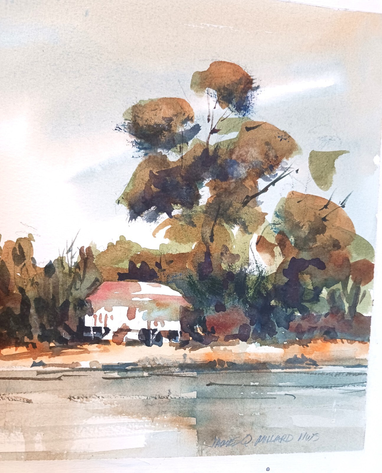 Original Watercolor Signature Artist James Q. Millard - 11x15 - House ...