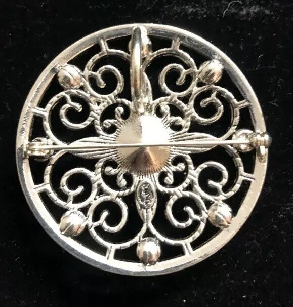Premier Designs Sundial silver pin/enhancer with Crystal accents Retail ...