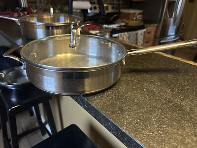 Calphalon 10" Stainless Fry Saute Pan Stainless Steel 3 Qt. W/lid ...