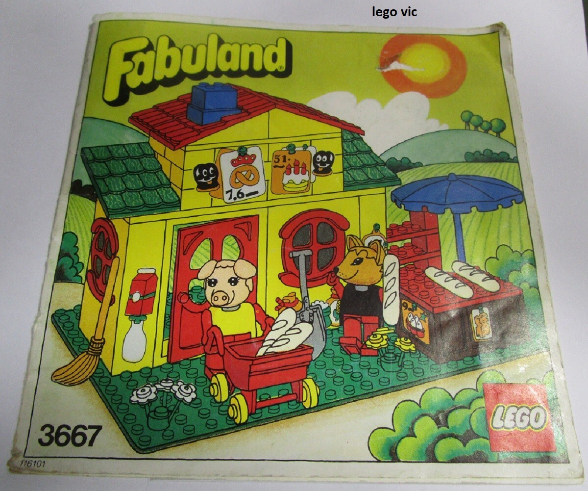 Lego 3667 Fabuland Notice Bakery Shoppe Boulangerie Néerlandais ...