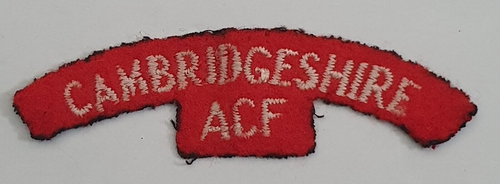 Cambridgeshire Army Cadet Force Cloth Shoulder Title badge ACF | eBay