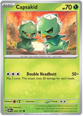 Capsakid Pokemon TCG Card /197 | eBay