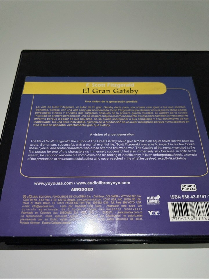 El gran Gatsby / The Great Gatsby (Spanish Edition) Audiobook | eBay