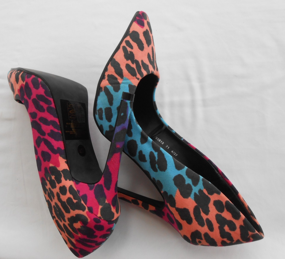 ladies high heeled shoes size 4-37 atmosphere multi colour 12 cm heels ...