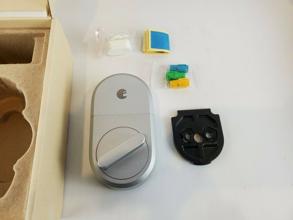 August Smart Deadbolt Lock - 3rd Generation - Silver - Keyless Entry ...