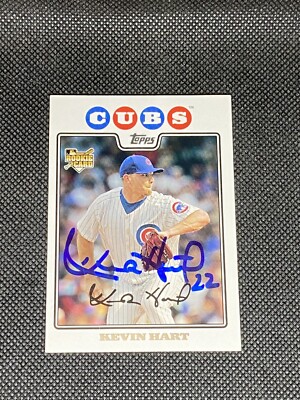 Kevin Hart Chicago Cubs Rookie Signed Auto 2008 Topps Card #129 ~ COA ...