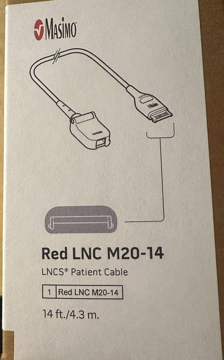 Masimo Red LNC M20-14, LNCS M20 Connector Cable - New Free Shipping | eBay