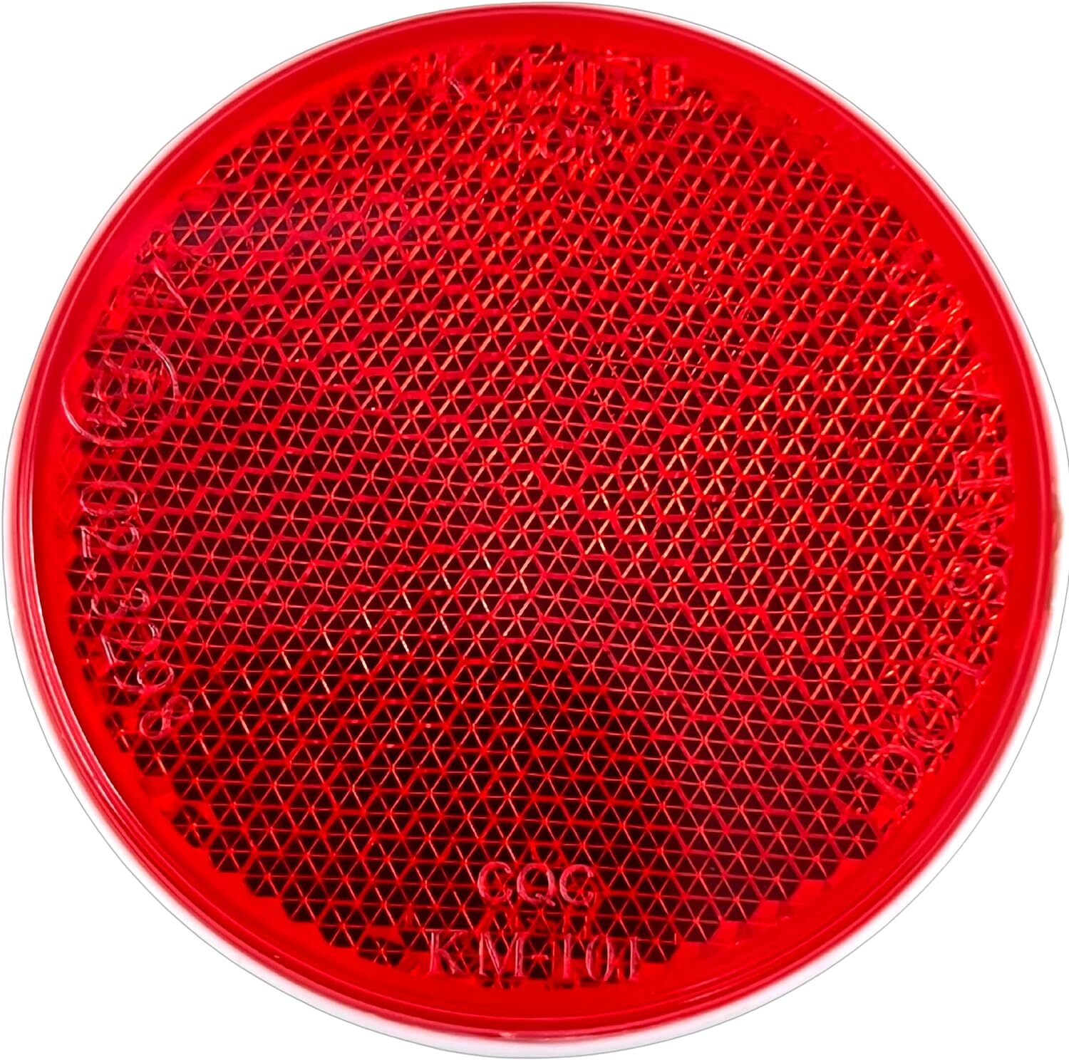 2" Inch Round Red Reflector Adhesive Bike, Trailer, Truck, Boat ...