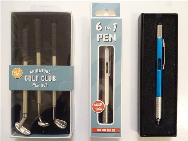 Gifts for Men ~ Miniature Golf Club Pen Set or 6-in-1 Pen Tool Silver ...
