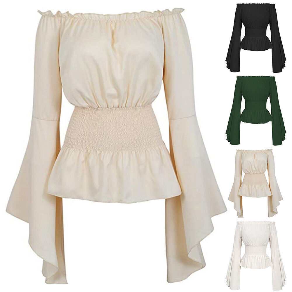 Womens Medieval Renaissance Gothic Costume Cosplay Fancy Party Tops ...