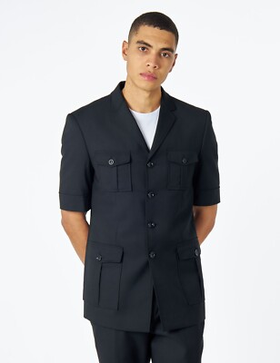 Men’s Classic Safari Bush Jacket Short Sleeve Retro Smart Casual ...