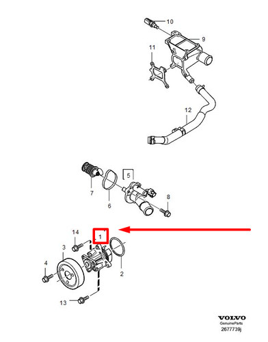 NEW VOLVO C30 WATER PUMP KIT 31480425 GENUINE | eBay