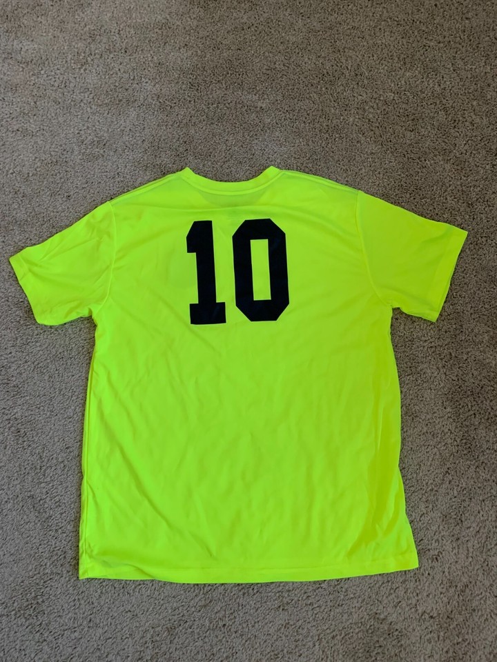 FC Barcelona Official Licensed Volt Green #10 Messi Jersey Size Large ...