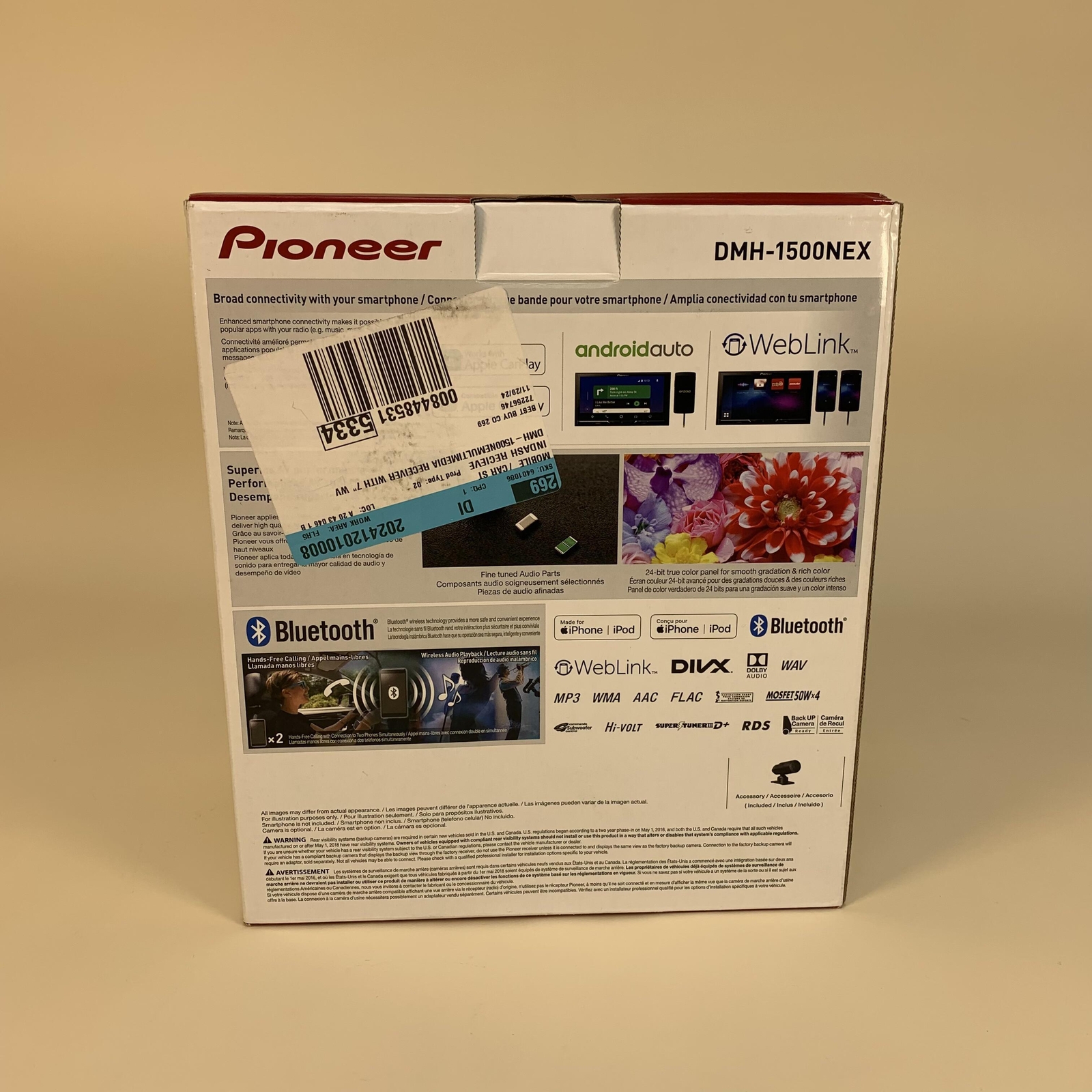 Pioneer DMH-1500NEX Digital Media Receiver with 7" WVGA Display for ...