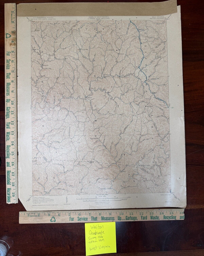 US GEOLOGICAL TOPOGRAPHY MAP WALTON QUADRANGLE WEST VIRGINIA 1906/1907 ...