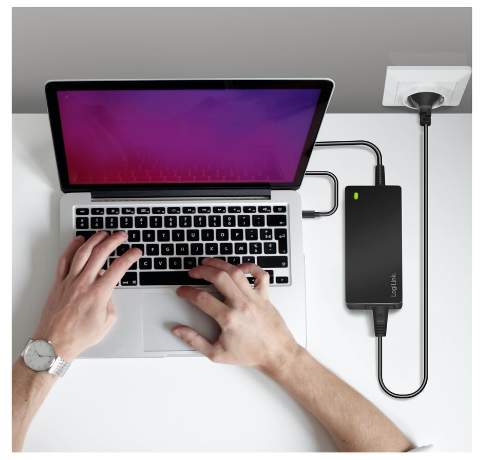 LogiLink PA0313 USB-C Netzteil 100W Notebook Ladegerät Universal Power ...