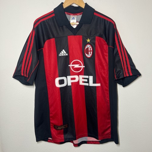 AC Milan 2000-2001 Home Jersey | Vintage Soccer XL | eBay