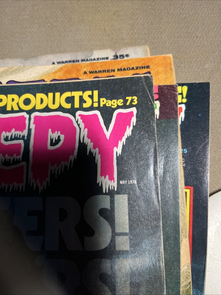 CREEPY Magazine Lot of 6 1969s 70s 80s Warren Horror Sci Fi Comics | eBay
