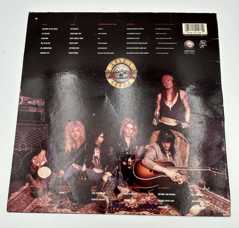 Guns n Roses 1987 Appetite For Destruction Album Cover And Sleeve Only ...