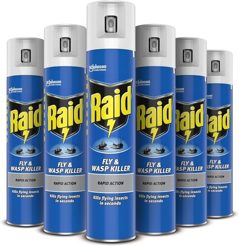 Raid Rapid Action Fly & Wasp Killer, Fly Killer Spray For Indoor,Pack ...