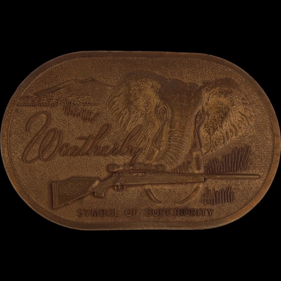 New Brass Weatherby Elephant Rifle Safari Big Game Hunt 70s Vintage ...