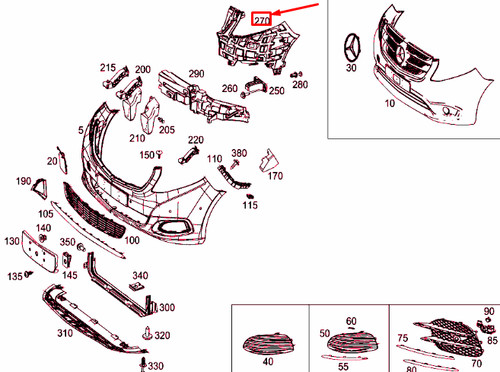 NEW MB VITO W447 FRONT LEFT BUMPER REINFORCEMENT A44788002169051 OEM NO ...