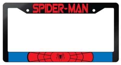 Spider Man Glossy Black Plastic License Plate Frame Marvel | eBay