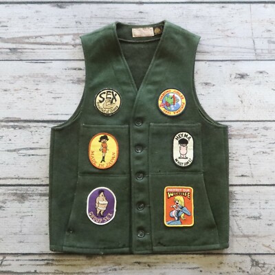 Vintage Filson Wool Vest With Patches | eBay