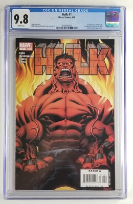 2008 Marvel Comics Hulk #1 CGC 9.8 White Pages Red Hulk FRESH SLAB | eBay