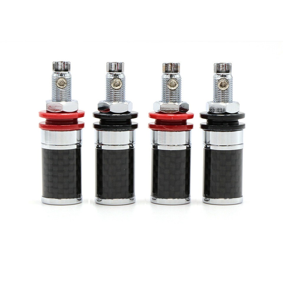 4pcs Rhodium Plated HiFi Amplifier Binding Post Female Banana Connector ...