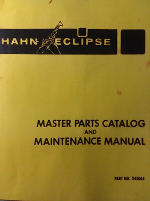 Hahn Eclipse GT-700 Lawn Garden Tractor Mower & Snow Implement Parts (2 ...