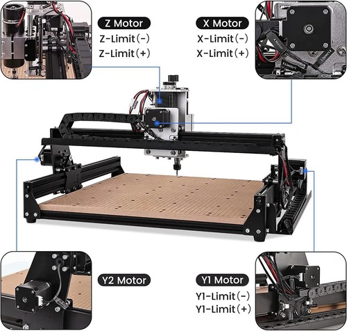 〖USA〗4540 CNC Router Laser Engraver Cutting Machine Offline/Limit ...