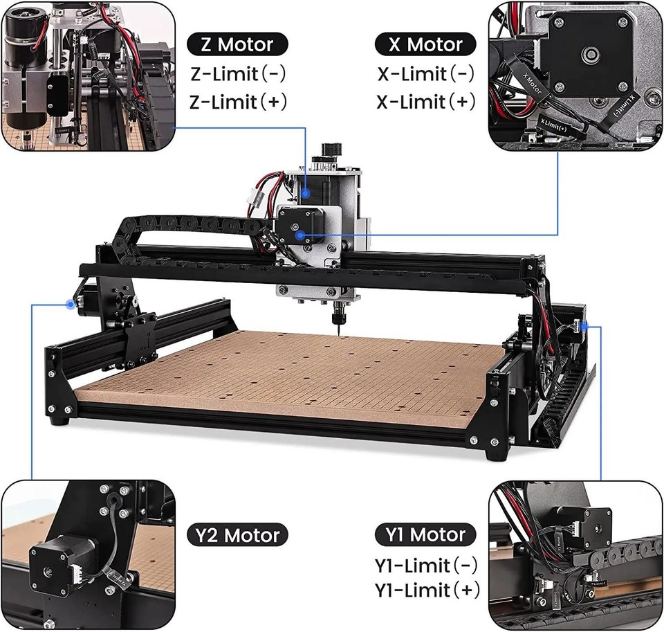 〖USA〗4540 CNC Router Laser Engraver Cutting Machine Offline/Limit ...