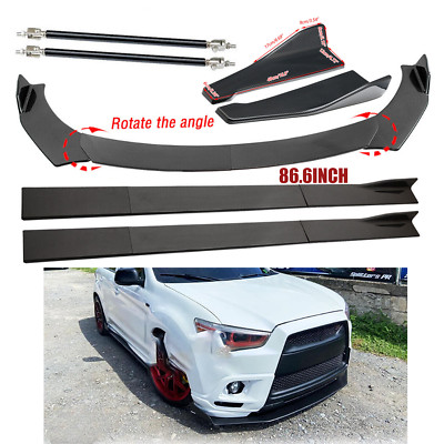 For 2007-2013 Mitsubishi Outlander Front Bumper Spoiler Body Kit+Side ...
