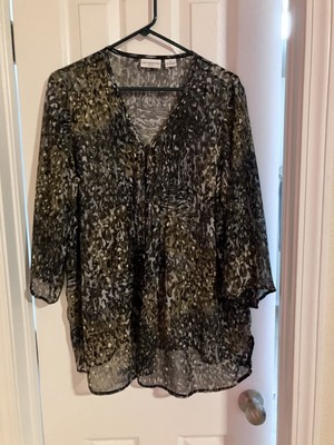 Liz Claiborne Woman 1x tunic Top. 40 Inch bust | eBay