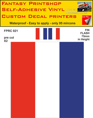 RAF Fin Flash Twin Packs Vinyl Sticker Decals 75mm -200mm FPRC021 vinyl ...