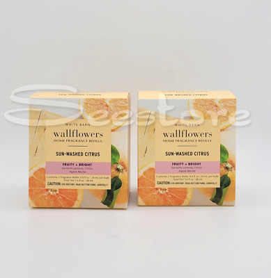 Bath & Body Works Sun Washed Citrus Wallflowers Fragrance Refill Bulbs ...